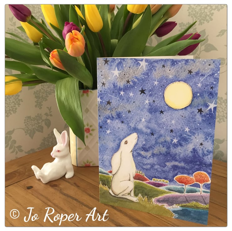 Shooting Stars greetings card by Jo Roper - Folksy