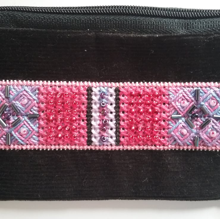 embroidered and beaded pencil-case - Folksy