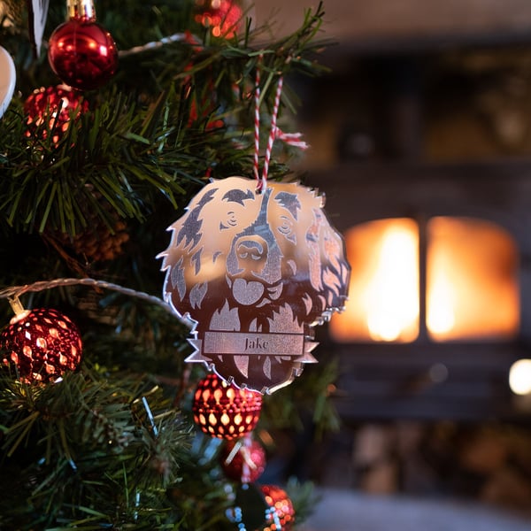 Springer Spaniel - Personalised Acrylic Bauble - Folksy