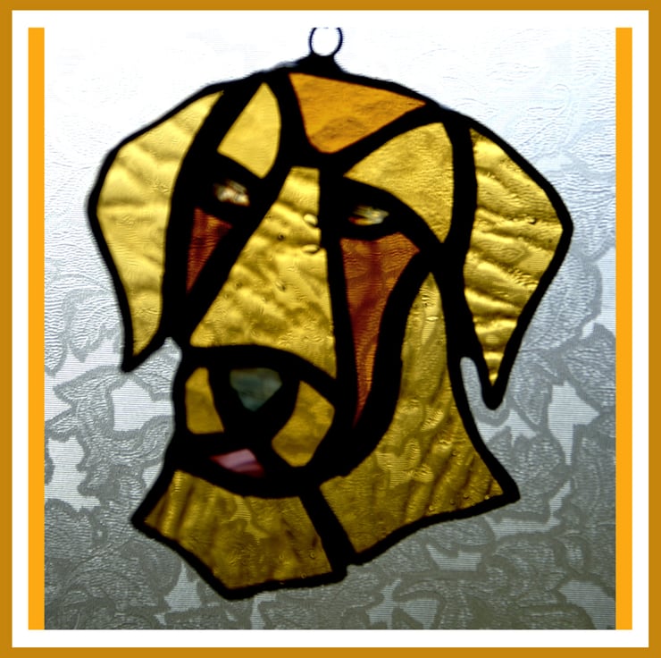 Golden Retriever Suncatcher Stained Glass Labr... - Folksy