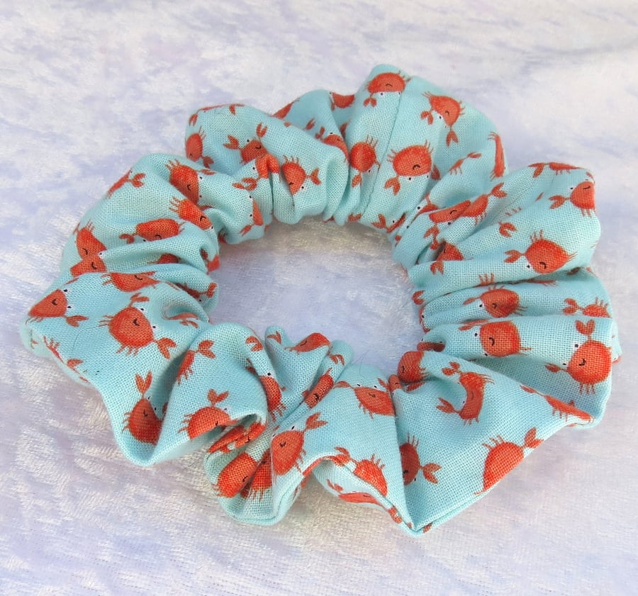 Cotton scrunchie, hair scrunchie, skulls, crabs - Folksy