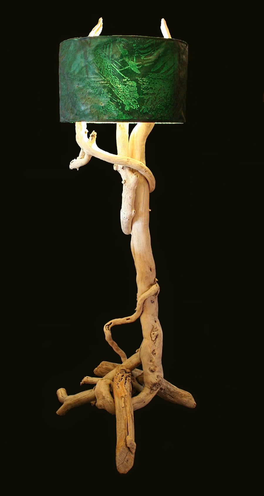 Driftwood Floor lamp, Drift wood floor standing... - Folksy