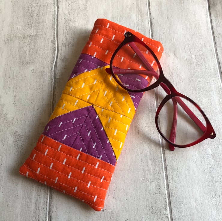 Fabric Patchwork Glasses Case - Folksy