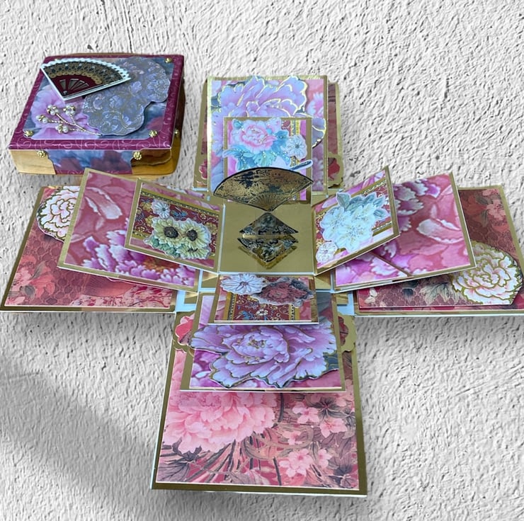 Japanese Inspired 3D Exploding Box Card. Explod... - Folksy