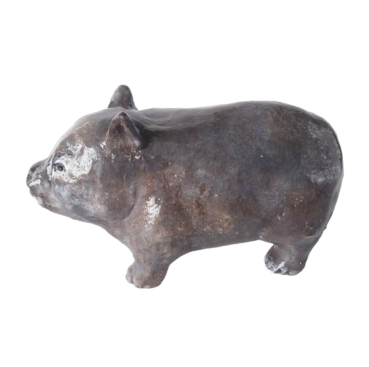 Wombat Ceramic Sculpture - Hand Built - Folksy