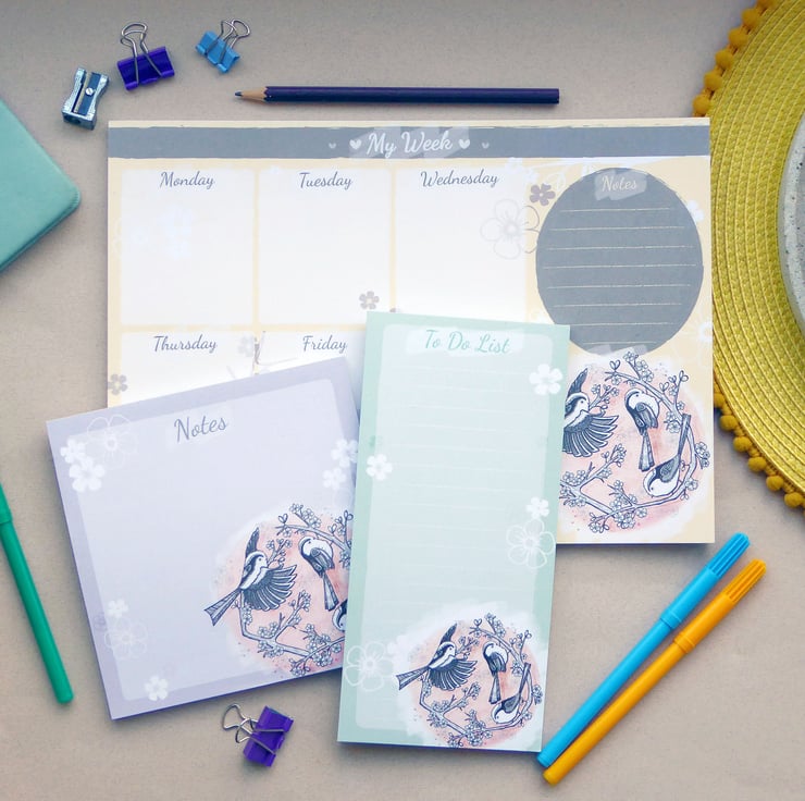 Long Tails in cherry blossom to do list, notes ... - Folksy