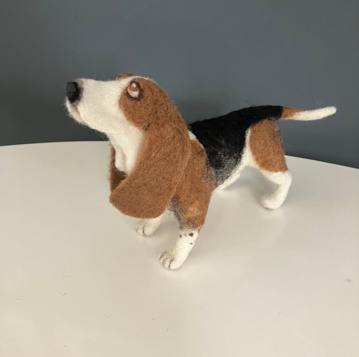 Basset Hound Felt Model Dog - Folksy