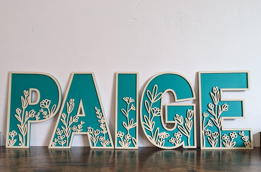 Wild Flower Name Sign - Custom Name Sign - Flo... - Folksy