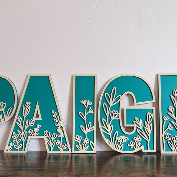 Wild Flower Name Sign - Custom Name Sign - Flo... - Folksy