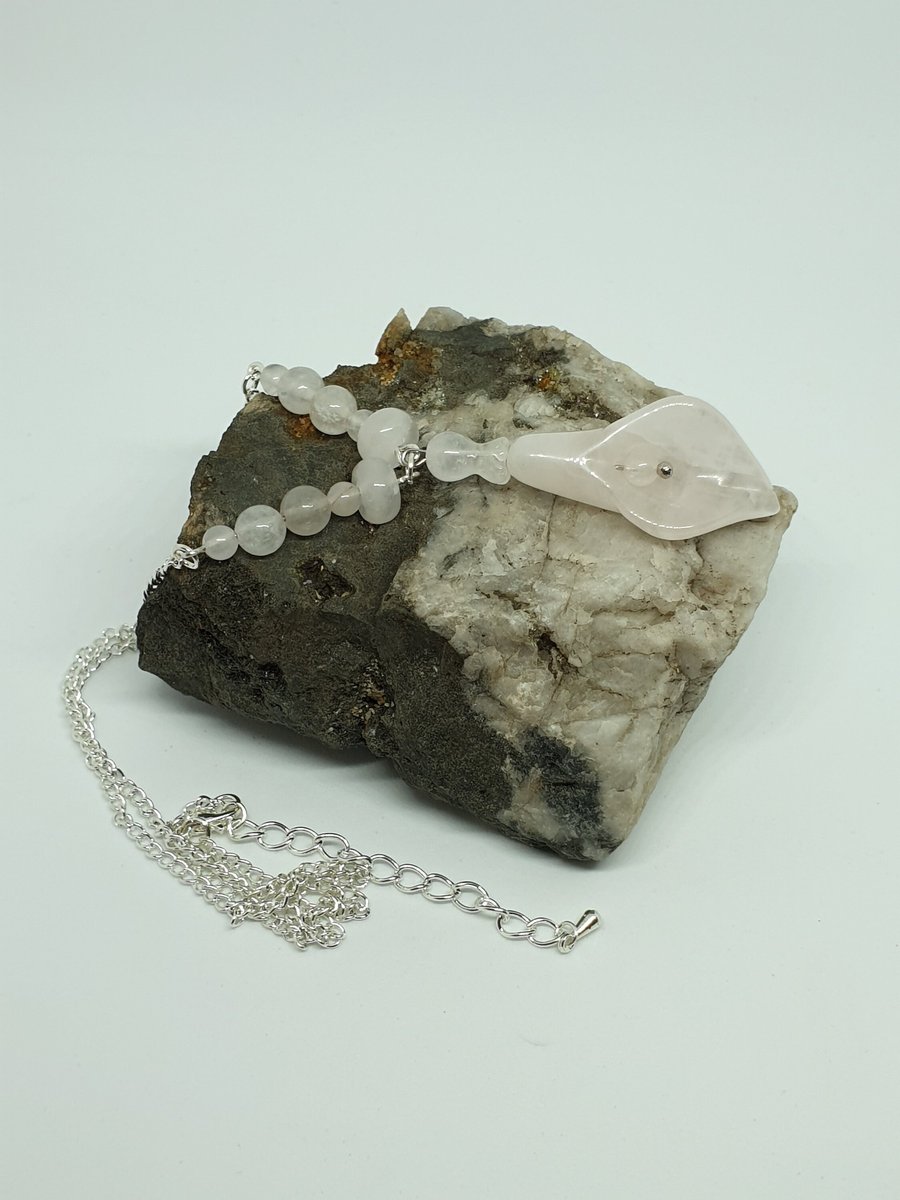 Lily Flower Gemstone Pendant And Necklace- 18 I... - Folksy