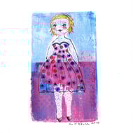 Rosie in her Glad Rags - Illustration - Folksy