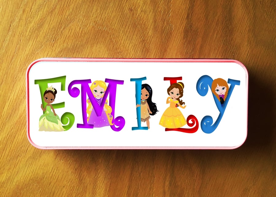 Childrens Metal Pencil Case, personalised with ... - Folksy