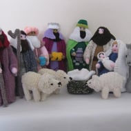 Hand Knitted Nativity Set in Gift Box - Folksy