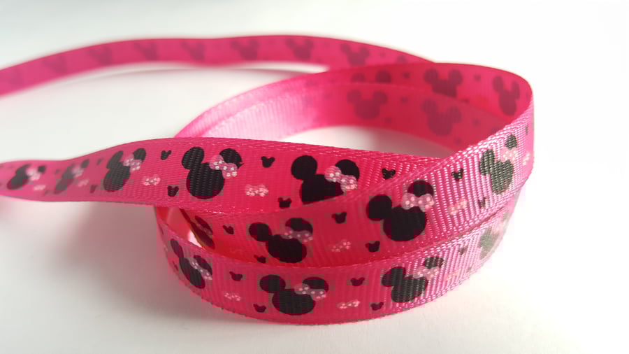 3m Ribbon - Printed Grosgrain - 9mm - Cartoon M... - Folksy