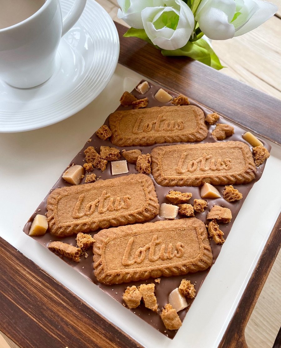 LOTUS BISCOFF Milk Chocolate Slab - Chunky Belg... - Folksy