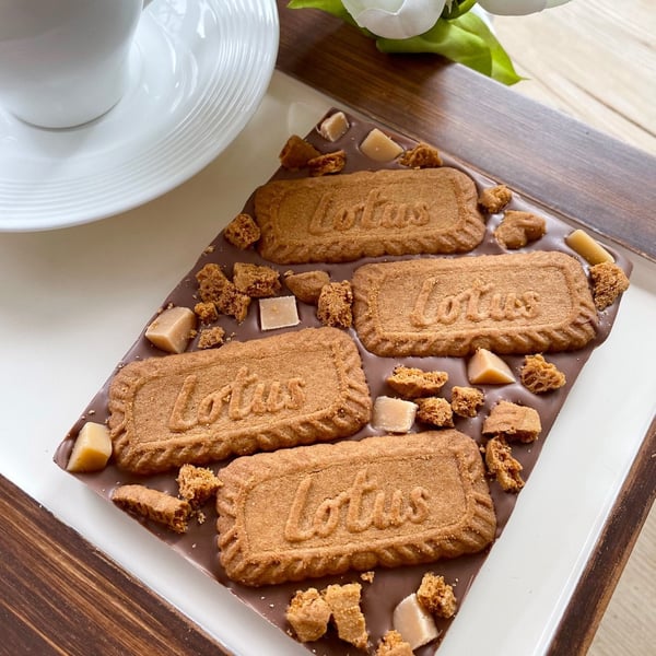 LOTUS BISCOFF Milk Chocolate Slab - Chunky Belg... - Folksy