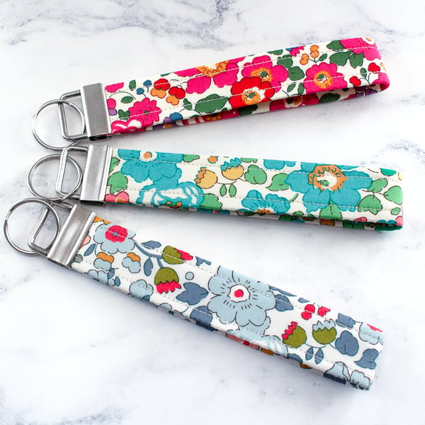 Key Ring, Handmade using Liberty Tana Lawn - Folksy