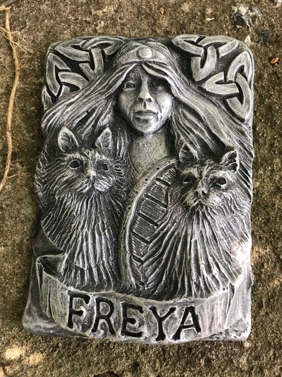 Freya goddess plaques in silver coloured finish - Folksy