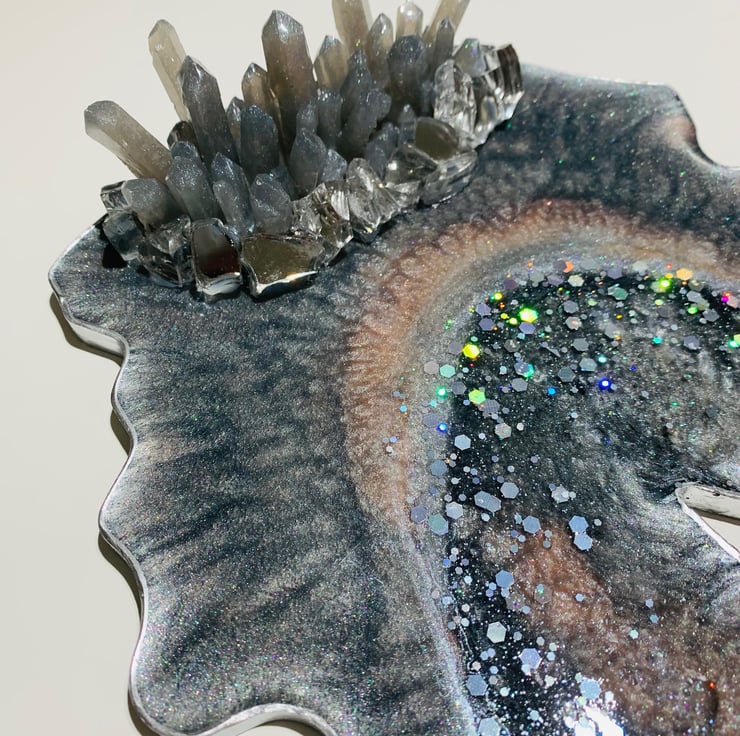 Beautiful Resin Geode Serving Tray - Folksy