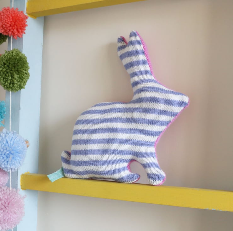 Knitted lavender Bunny - Folksy
