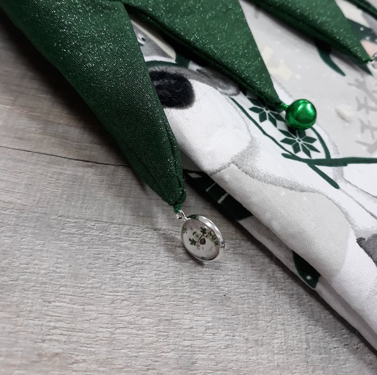 Christmas Elf stocking with green gnomes, bells... - Folksy