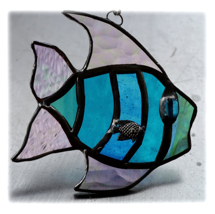Tropical Fish Suncatcher Stained Glass Handmade... - Folksy