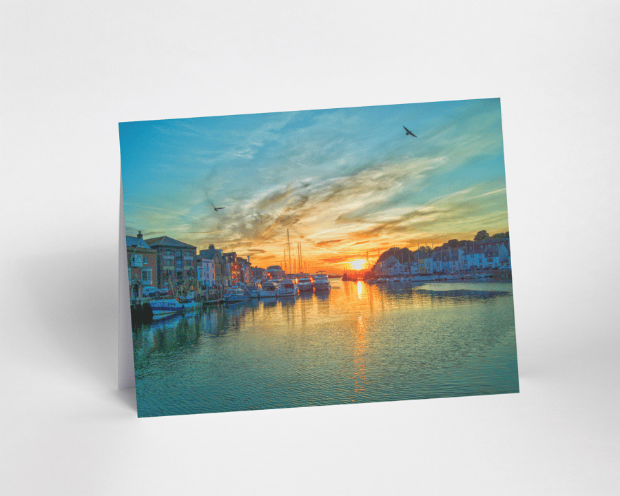 Single A5 Weymouth Harbour Dorset Blank Card - Folksy