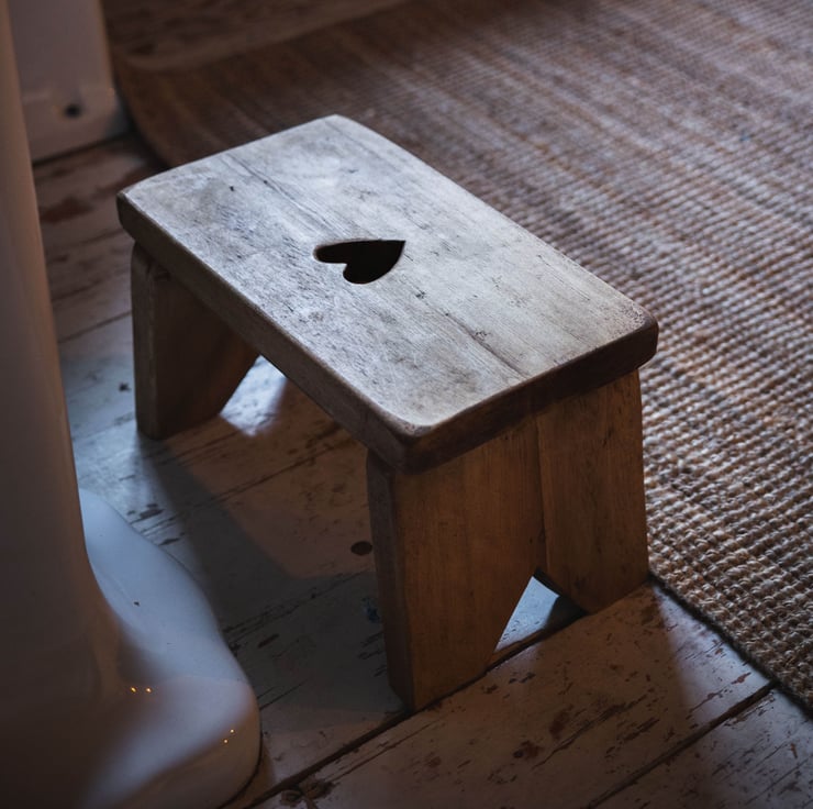 Rustic reclaimed wood stool children's stool wi... - Folksy