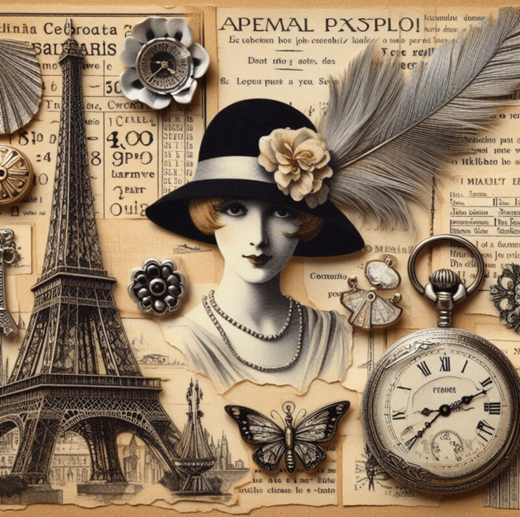 7 Vintage 20s Digital Ephemera Papers perfect f... - Folksy