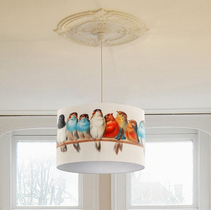 Bird Fine Art Lampshade - Bespoke Lamp shade - ... - Folksy