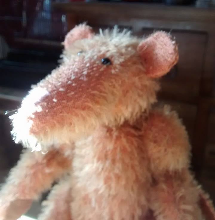 9 inch Ginger Rat! Handmade Mohair Collectable - Folksy