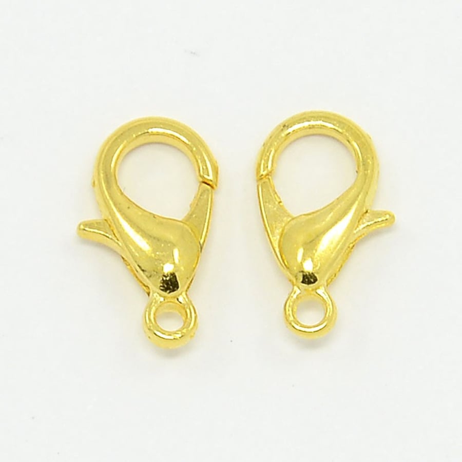 20 x Gold Lobster Claw Clasps - Folksy