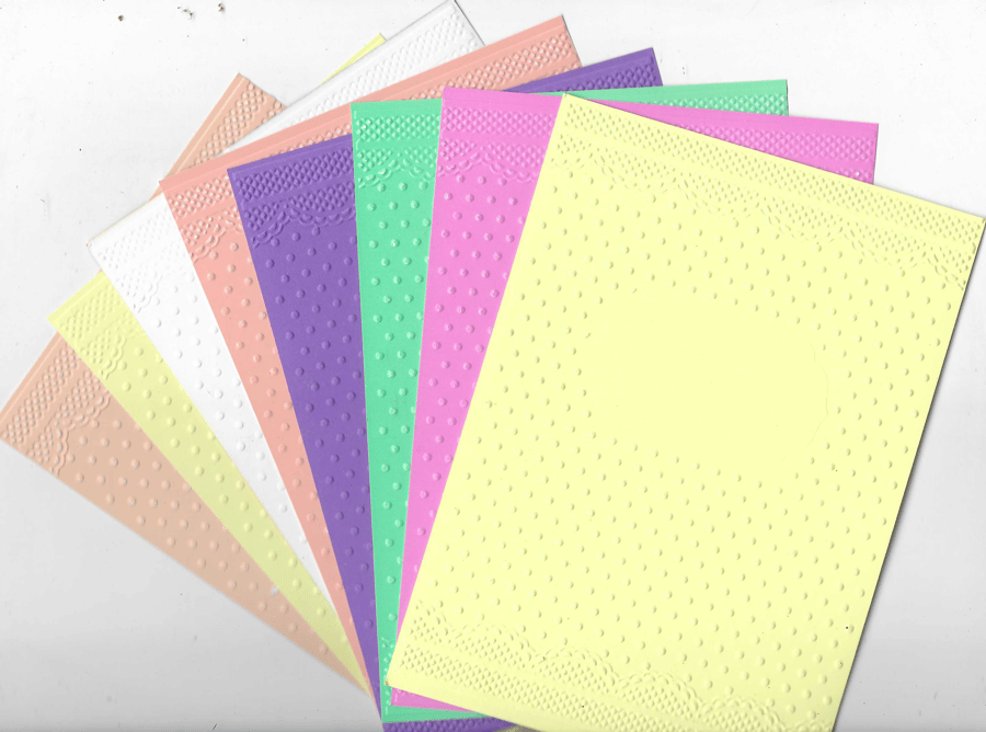 Dots (44) Embossed Card & Paper. 10 Sheets.... - Folksy