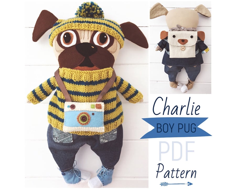 Digital PDF Sewing Pattern for Pug Doll 'Charli... - Folksy