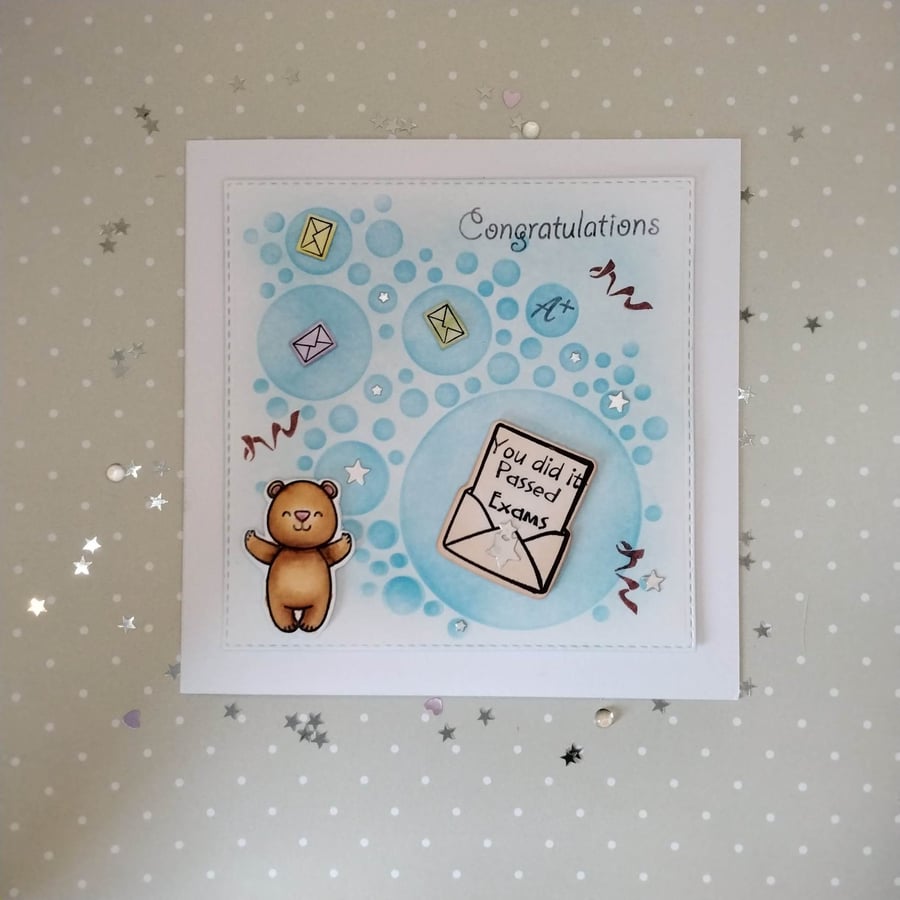 Hand-made, unique, luxury Graduation, Exam card - Folksy
