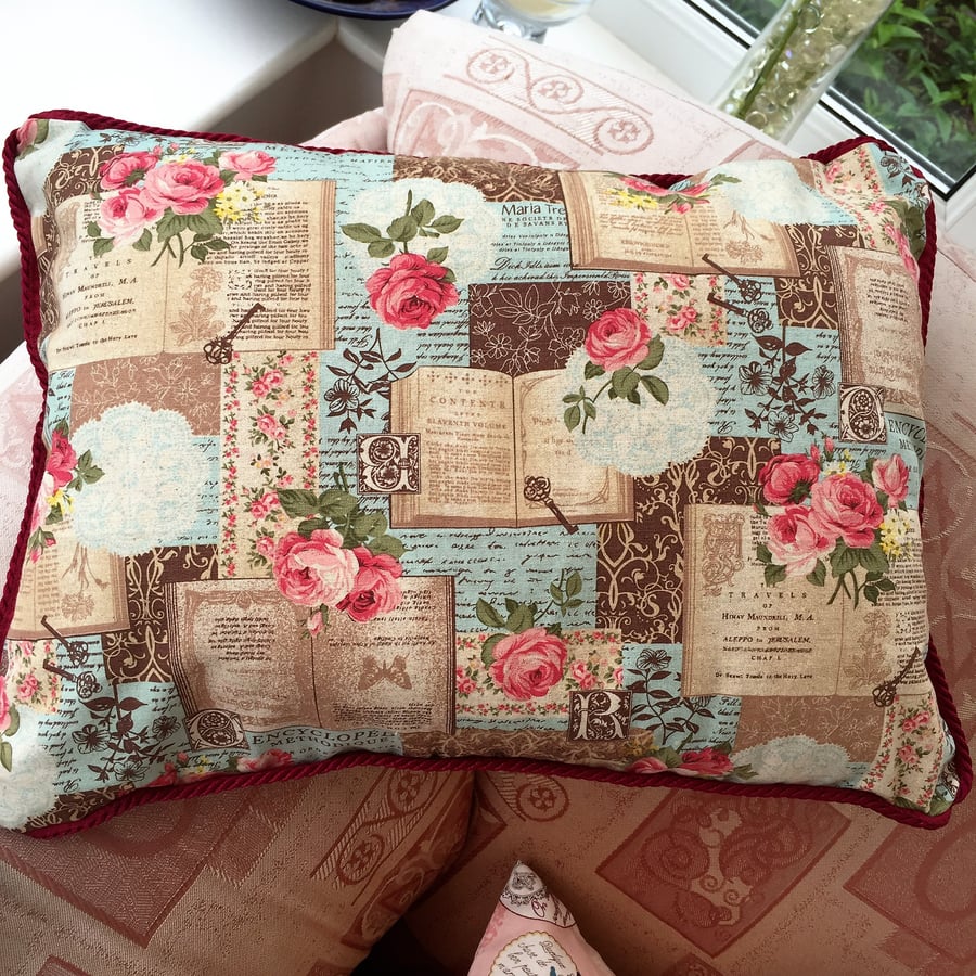 Shabby Chic Cushion Cover - Folksy