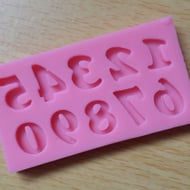 1 x Silicone Craft Mould - 6cm - Numbers - Folksy