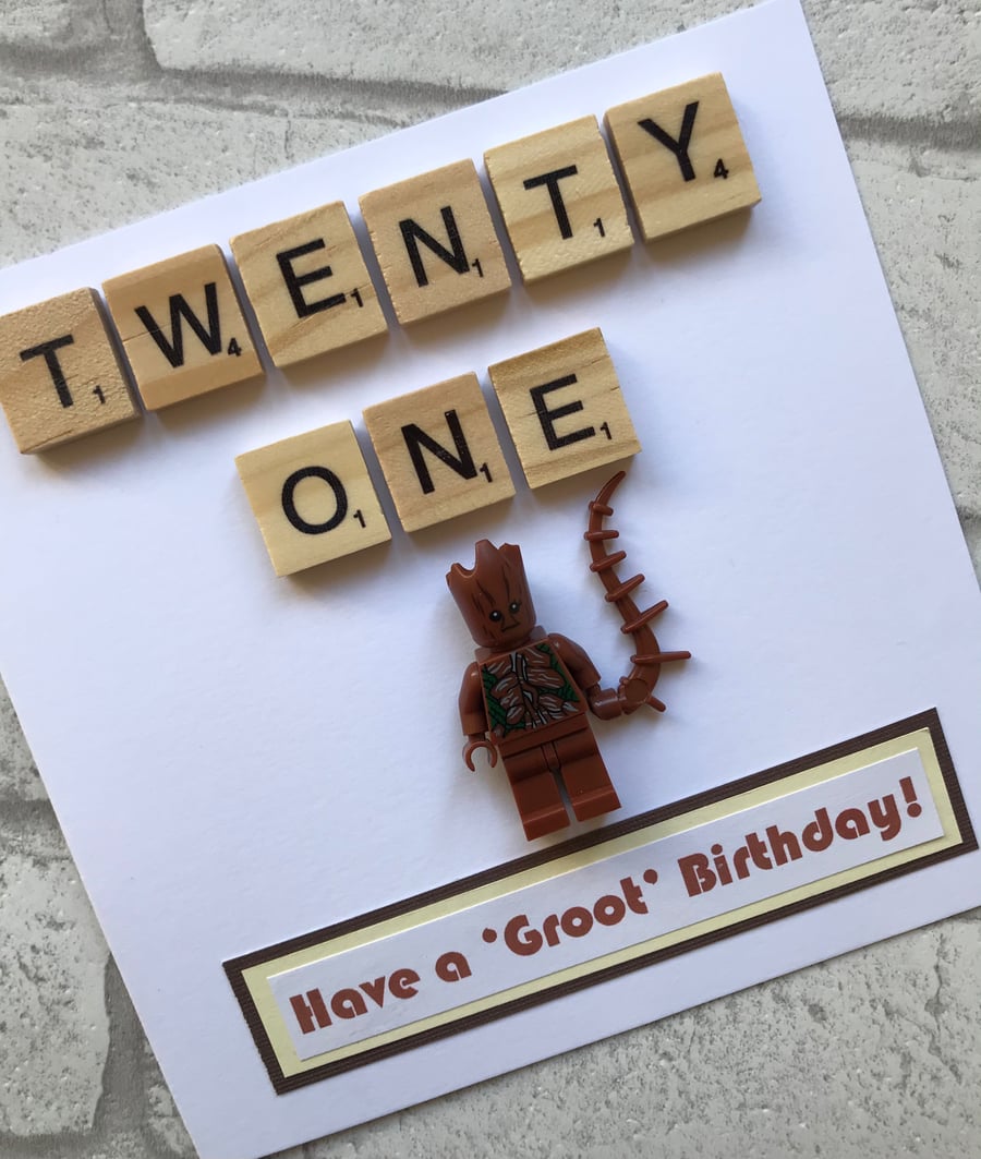 Personalised Groot Minifigure Card Anniversary ... - Folksy