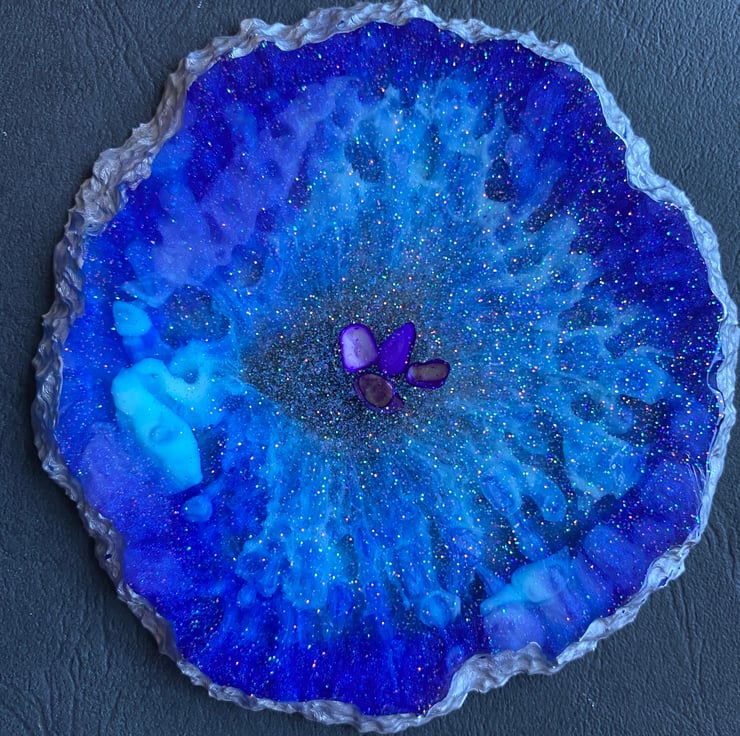 Handmade Cobalt Blue and Turquoise Geode Style ... - Folksy