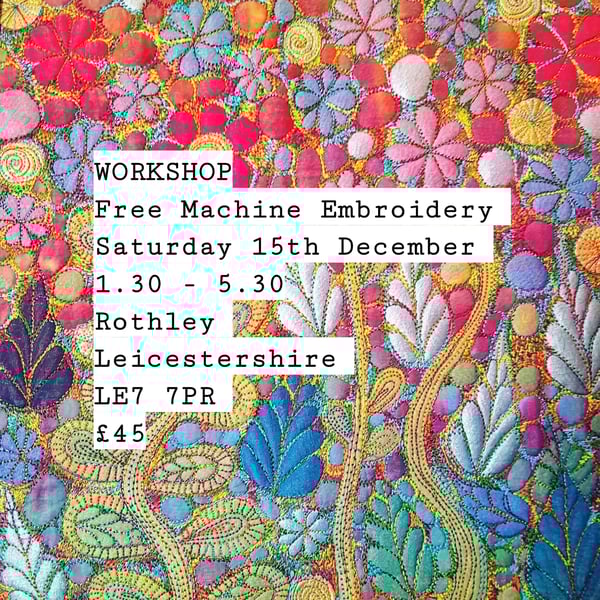 Free Machine Embroidery Workshop - Folksy
