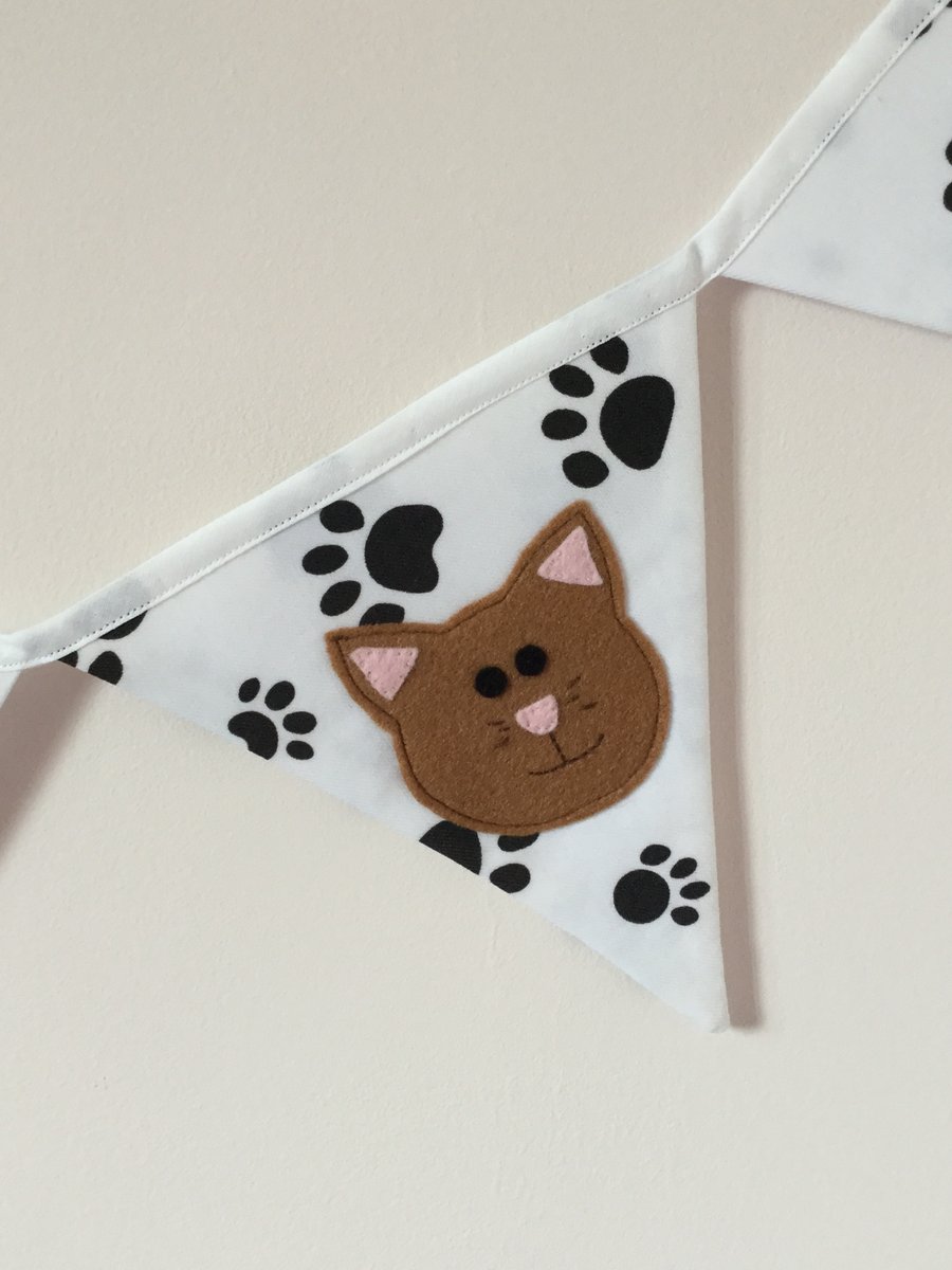 CAT - Cat Bunting - Garland - Home Decor - Hand... - Folksy