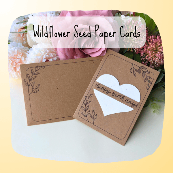 Seeded Wildflower Card, Plantable Seed Card, Ec... - Folksy