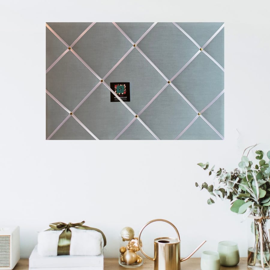 Handmade Bespoke Memo Notice Board With Light P... - Folksy