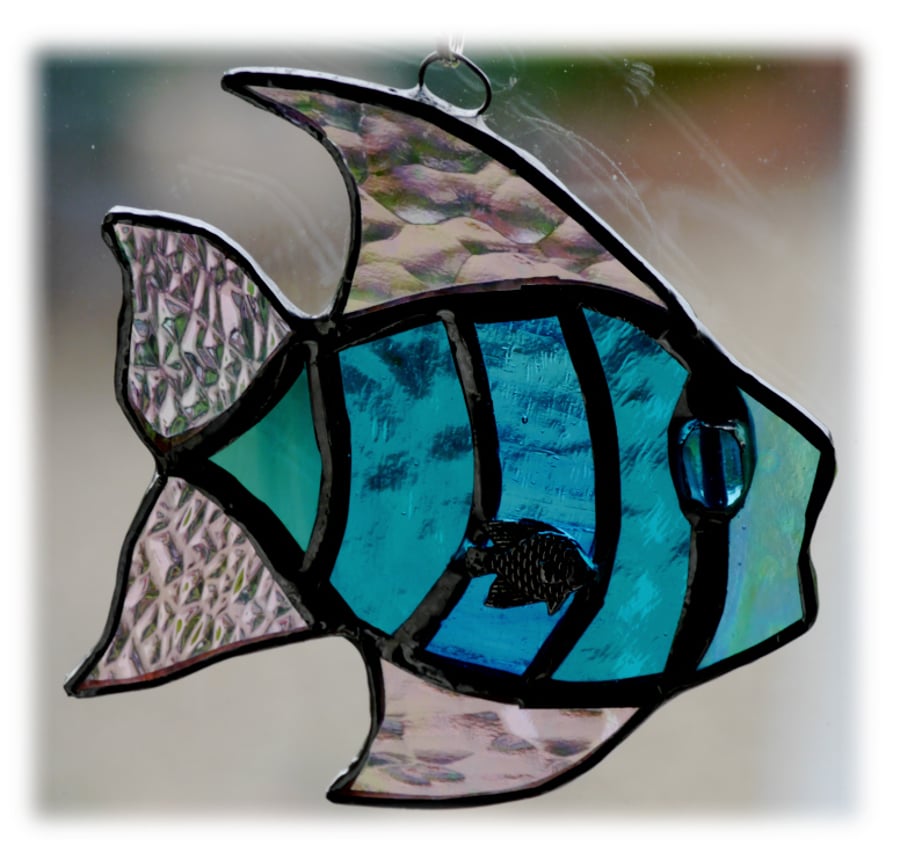 Tropical Fish Suncatcher Stained Glass Handmade... - Folksy