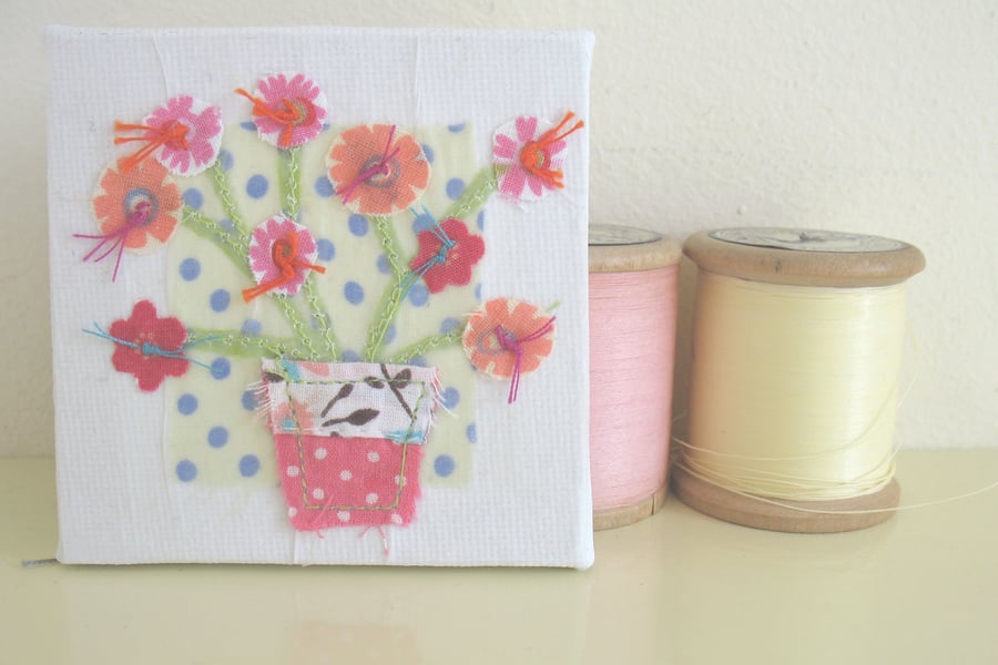 Springtime Flower canvas - Folksy