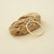 Sterling Silver Delicate Bobble Ring - Folksy