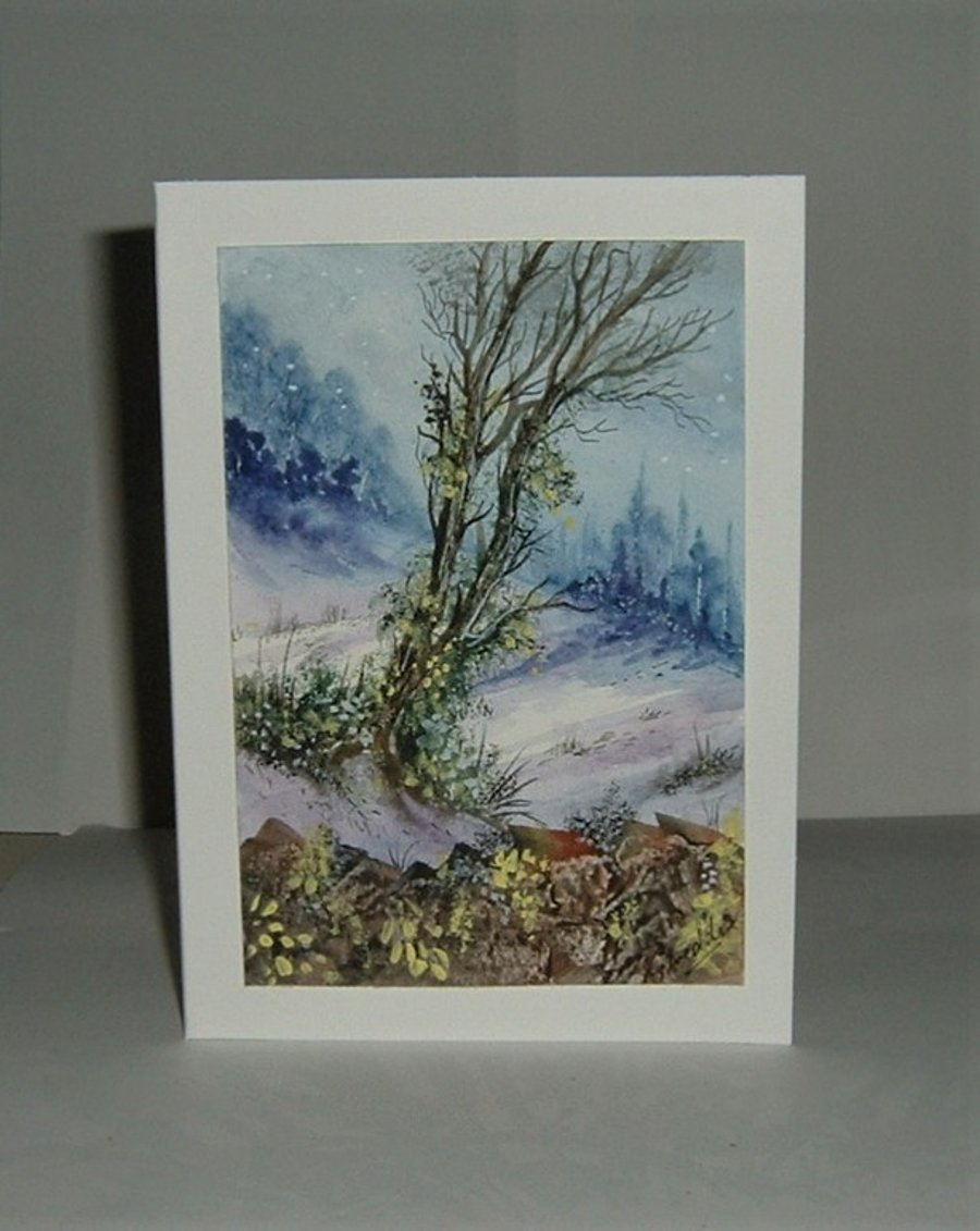 Original art hand painted greetings card (ref 186) - Folksy