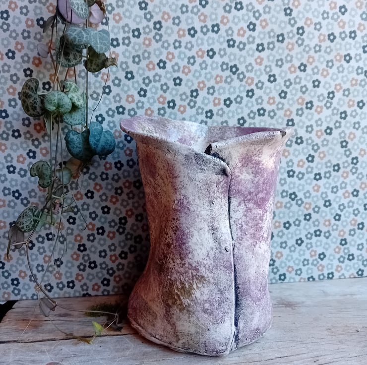 Rustic sack plant pot vase- oh shoot- green or ... - Folksy