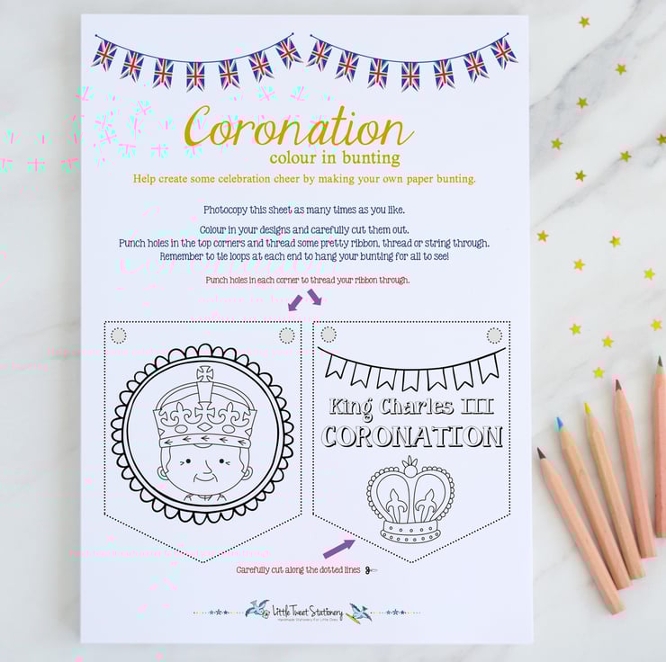 King Charles Coronation Activity Set - Folksy