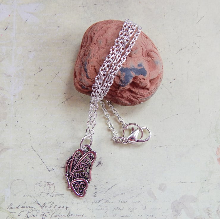 Fancy Butterfly Charm Necklace - Folksy